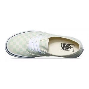 Vans | Shoes | Vans Authentic Checker Green Sneaker Shoes 85 | Poshmark